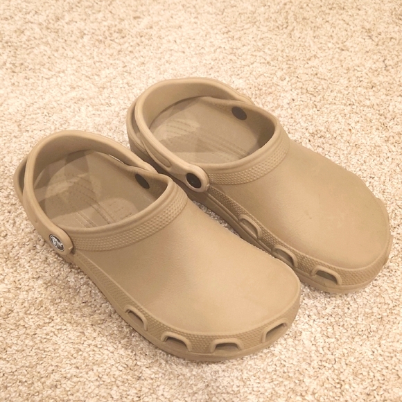 CROCS | Shoes | Crocs Tan Mules Clogs | Poshmark
